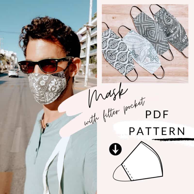 How to Sew a Cute Face Mask with Filter Pocket Fast!