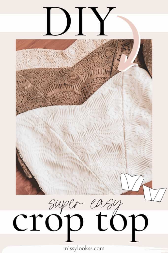 DIY Sweetheart crop top: How to make a cute lace strapless top