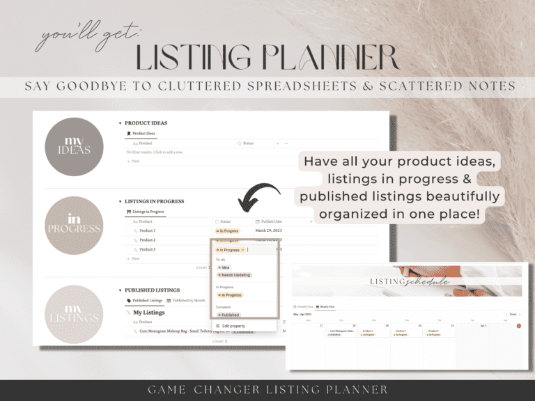 The Best Etsy Shop Planning Template